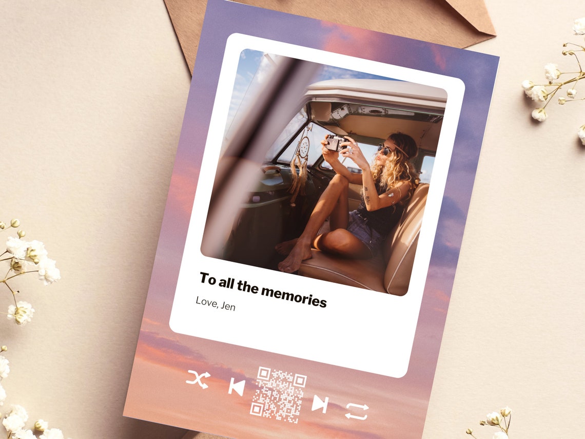 Personalized Card | Postcard, Gift Card With QR Code for Your Favorite ...