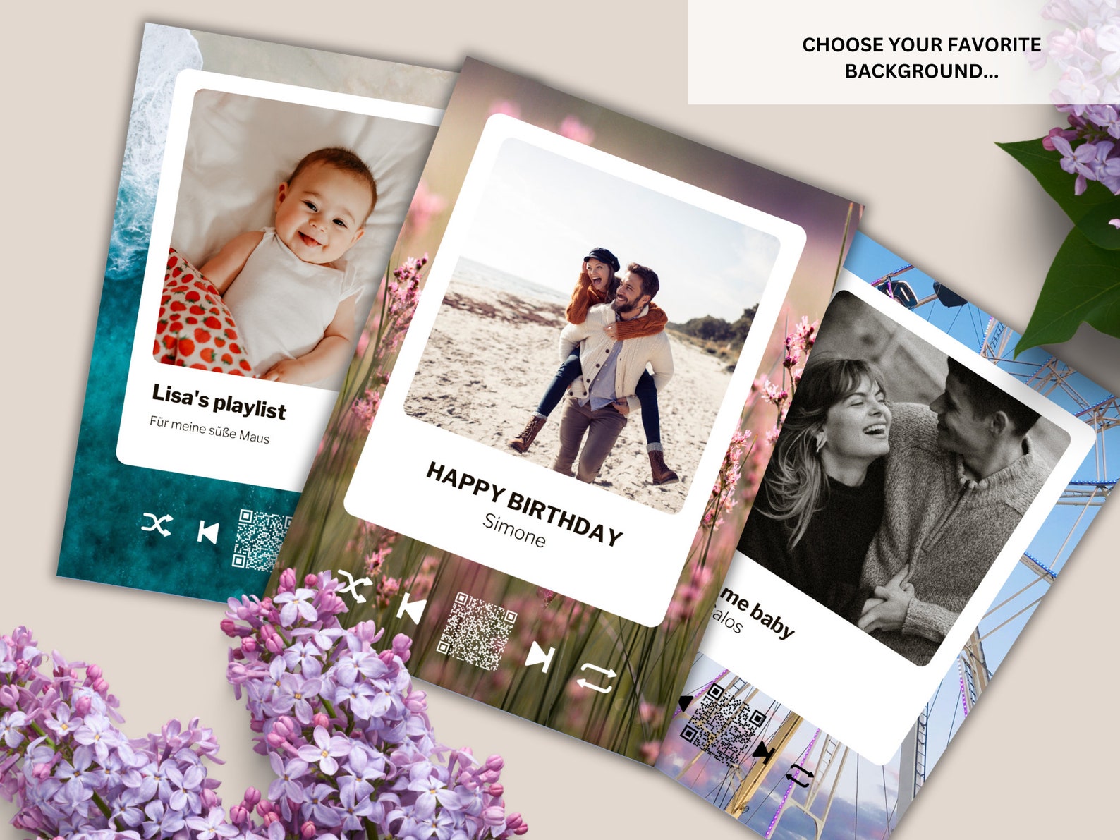 Personalized Card | Postcard, Gift Card With QR Code for Your Favorite ...