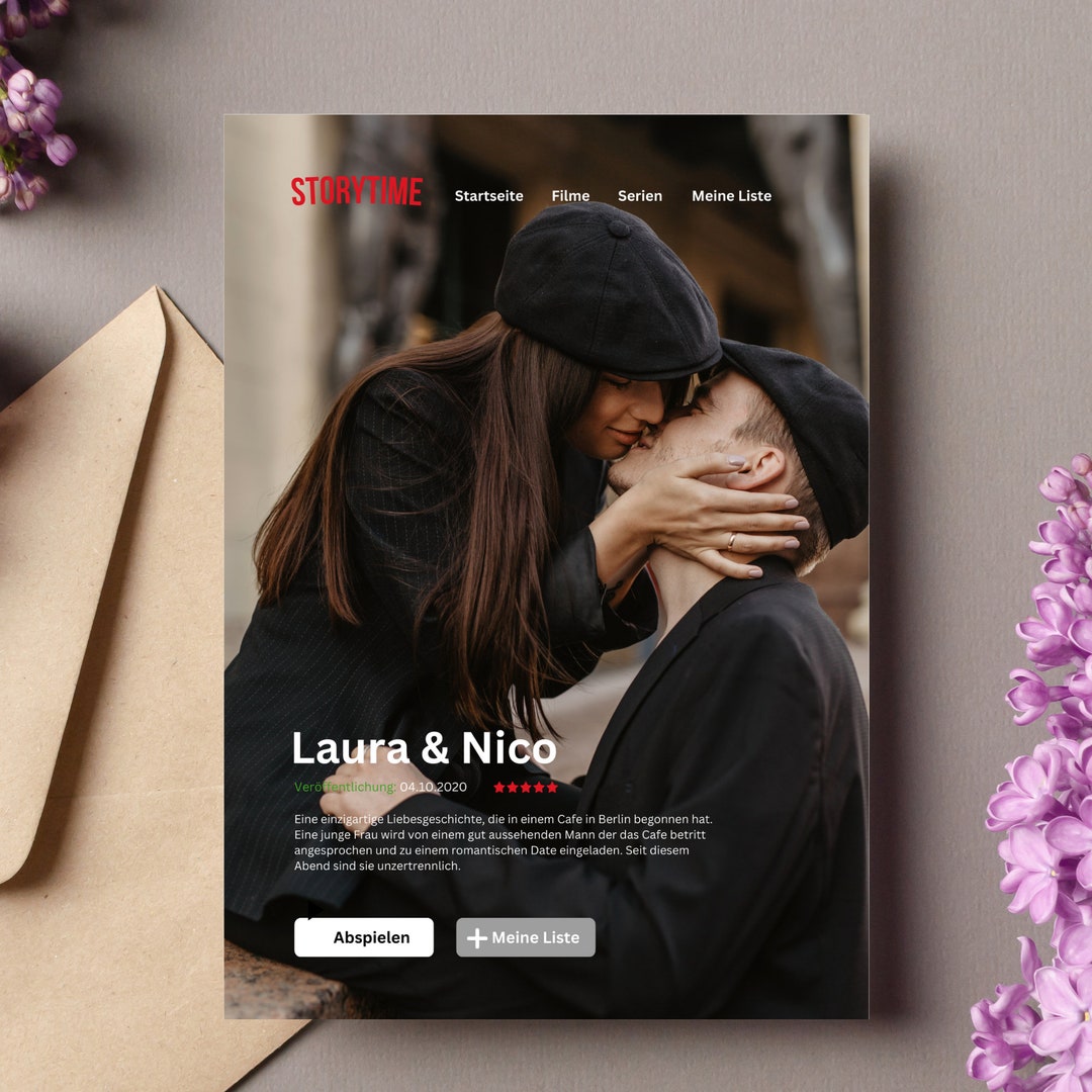 Personalizable NETFLIX Card Unforgettable Gift With Your Story ...