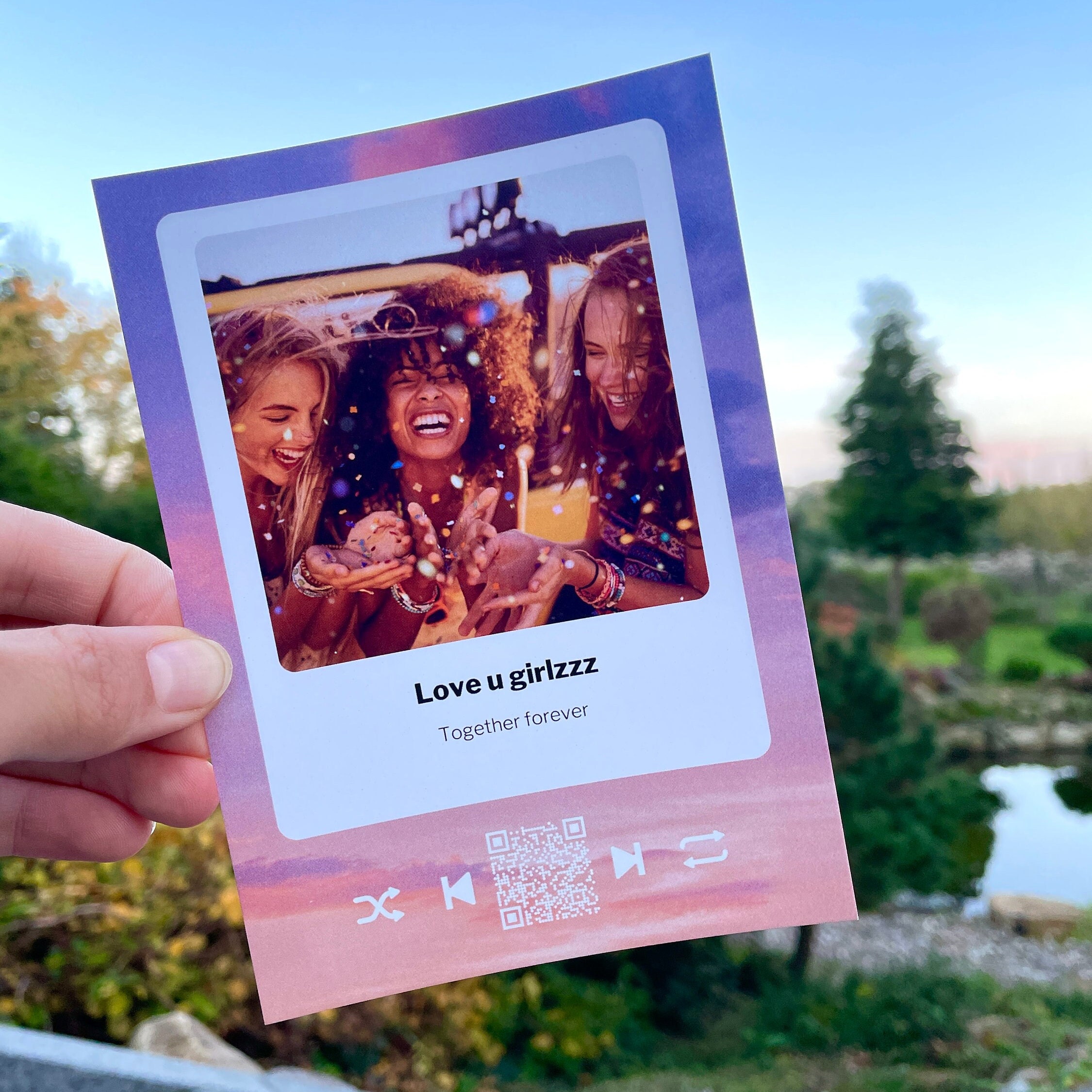 Personalized Card | Postcard, Gift Card With QR Code for Your Favorite ...
