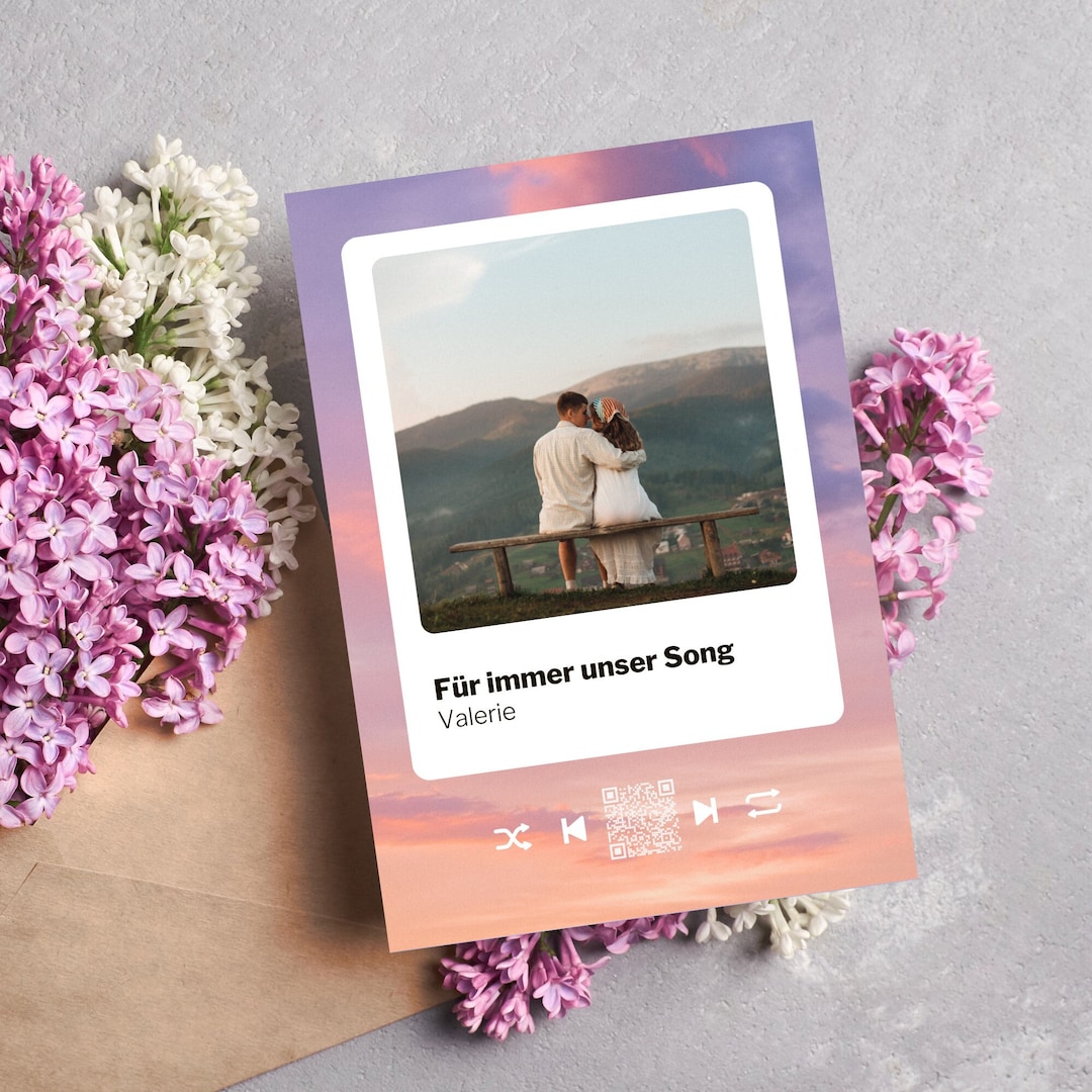 Personalized Card Postcard, Gift Card With QR Code for Your Favorite ...