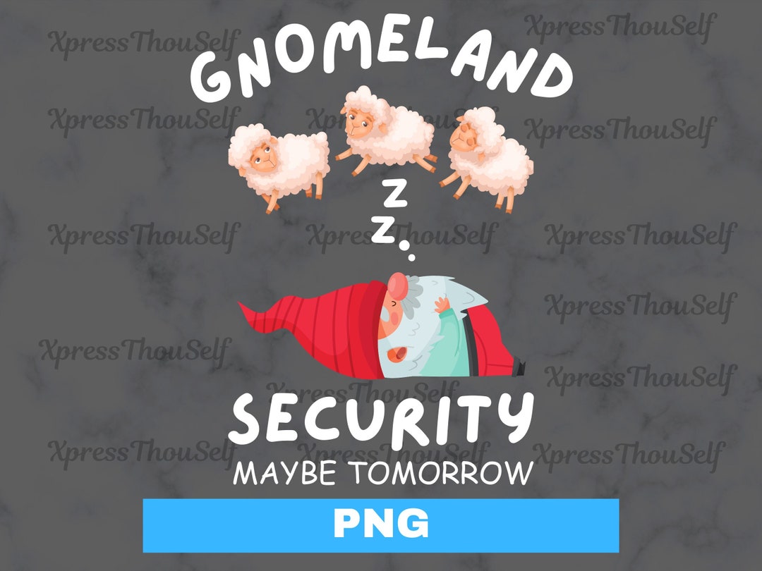 Gnomeland Security, Gnomeland Security Png, Sleeping Gnome, Napping ...