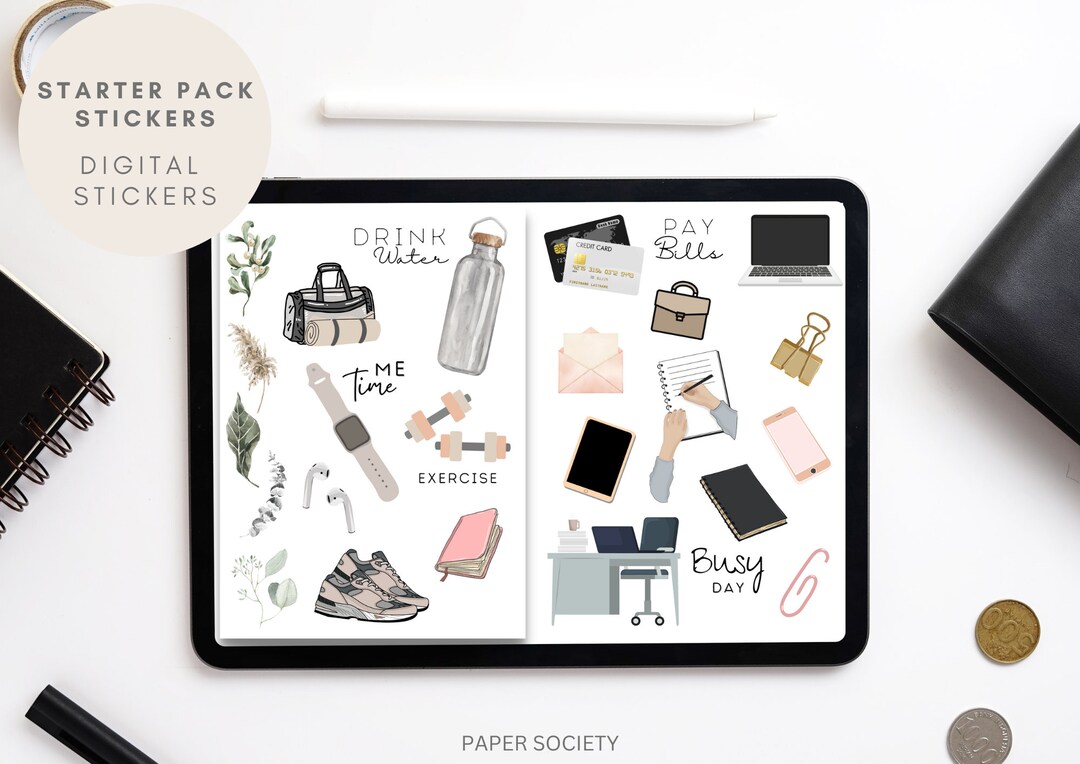 Goodnotes Starter Pack Digital Stickers, Planner Stickers, Goodnotes ...