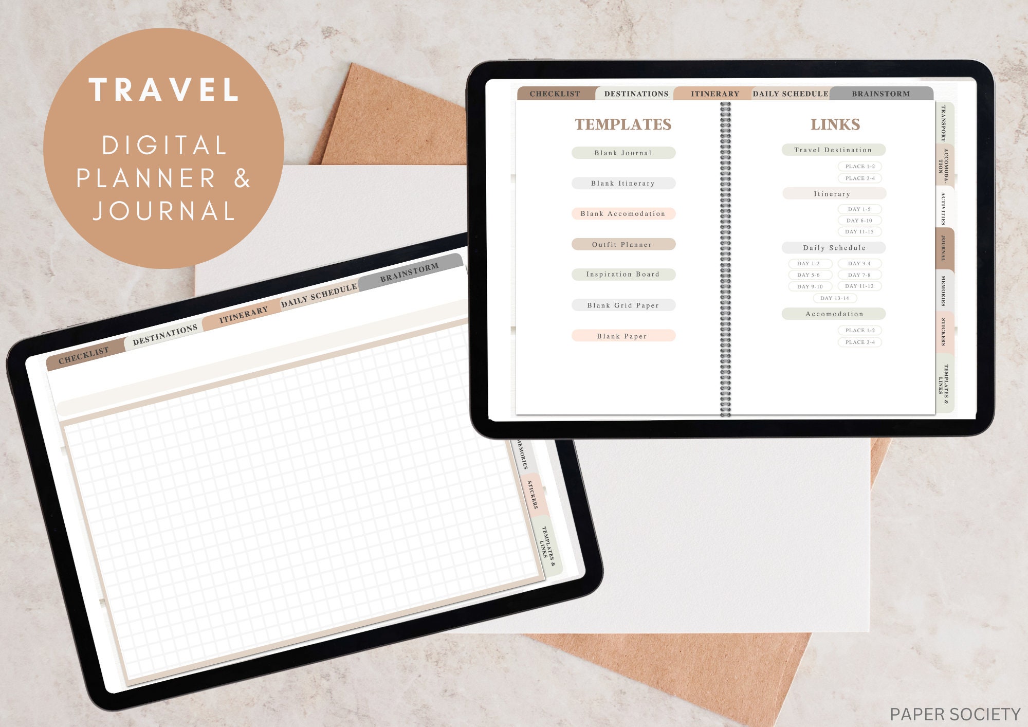 Goodnotes Travel Planner & Journal, Digital Travel Journal, Goodnotes ...