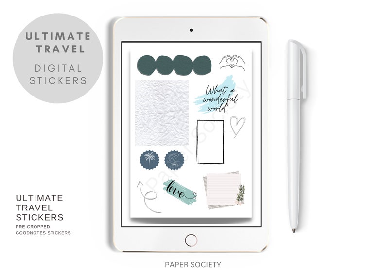 Goodnotes Travel Stickers, Travel Icons, Goodnotes 5, Travel Stickers ...