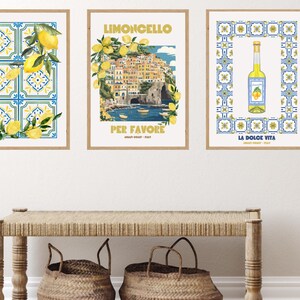 Amalfi Coast Limoncello Lemon Italian, Kitchen Wall Art, Kitchen Poster ...