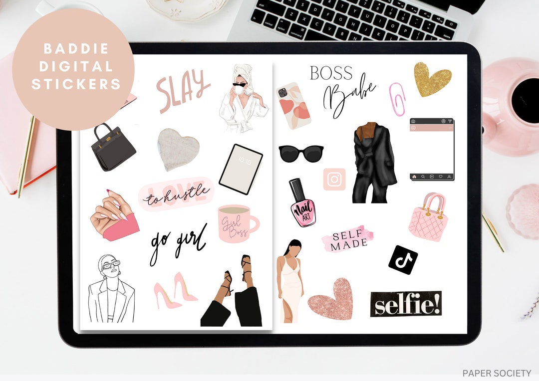 Baddie Girl Collection Goodnotes Stickers, Baddie Stickers, Digital ...