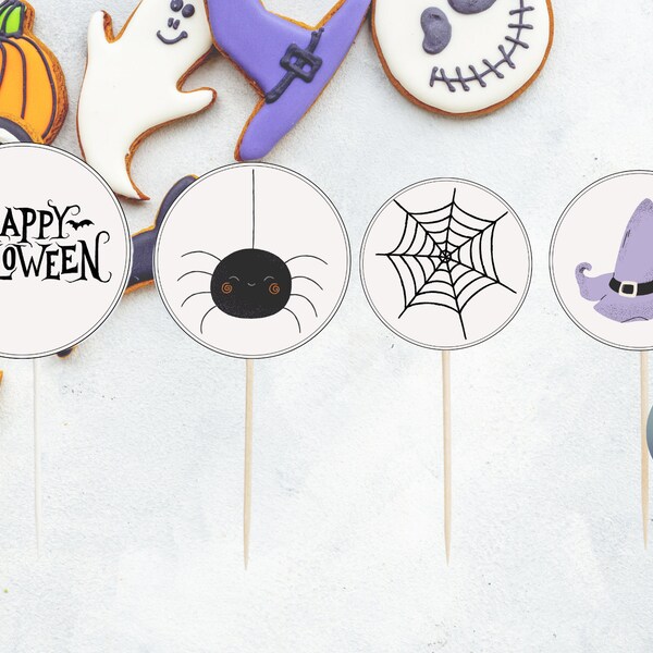 Halloween Cupcake Toppers - Etsy
