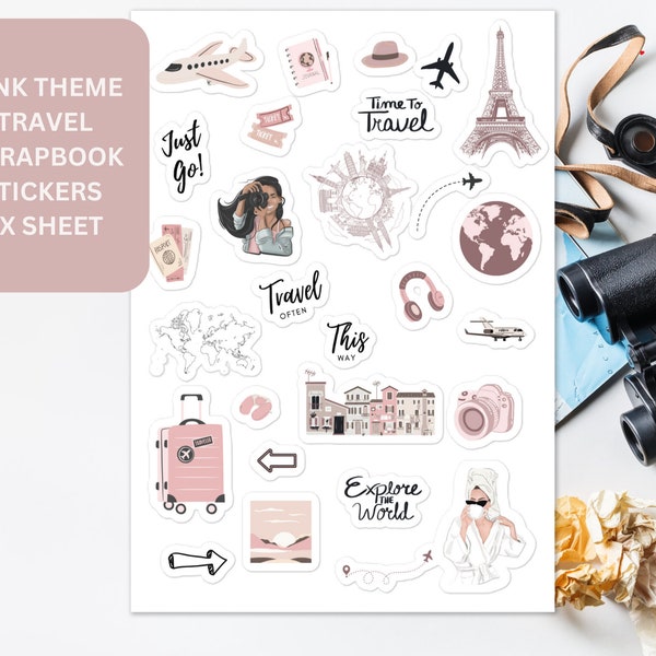 Travel Scrapbooking Stickers - Etsy