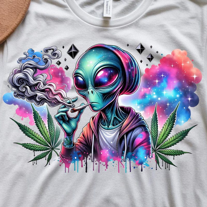 Alien Smoking - Etsy