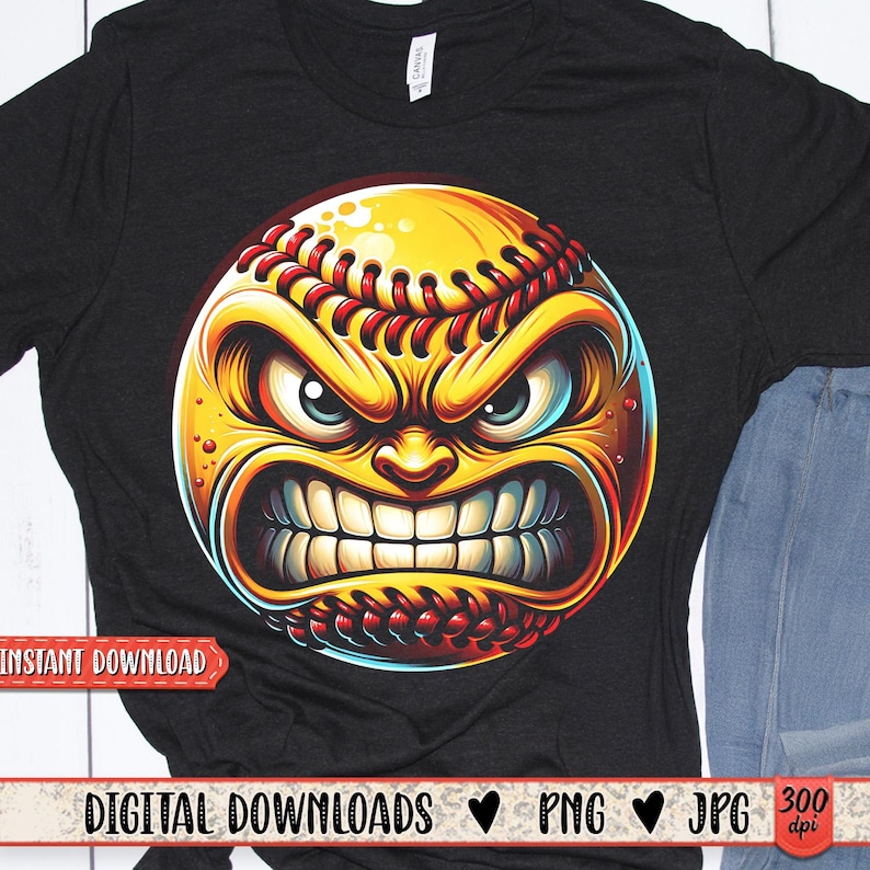 Angry Baseball Face Png | Mad Baseball Face Png | Fierce Baseball Face ...