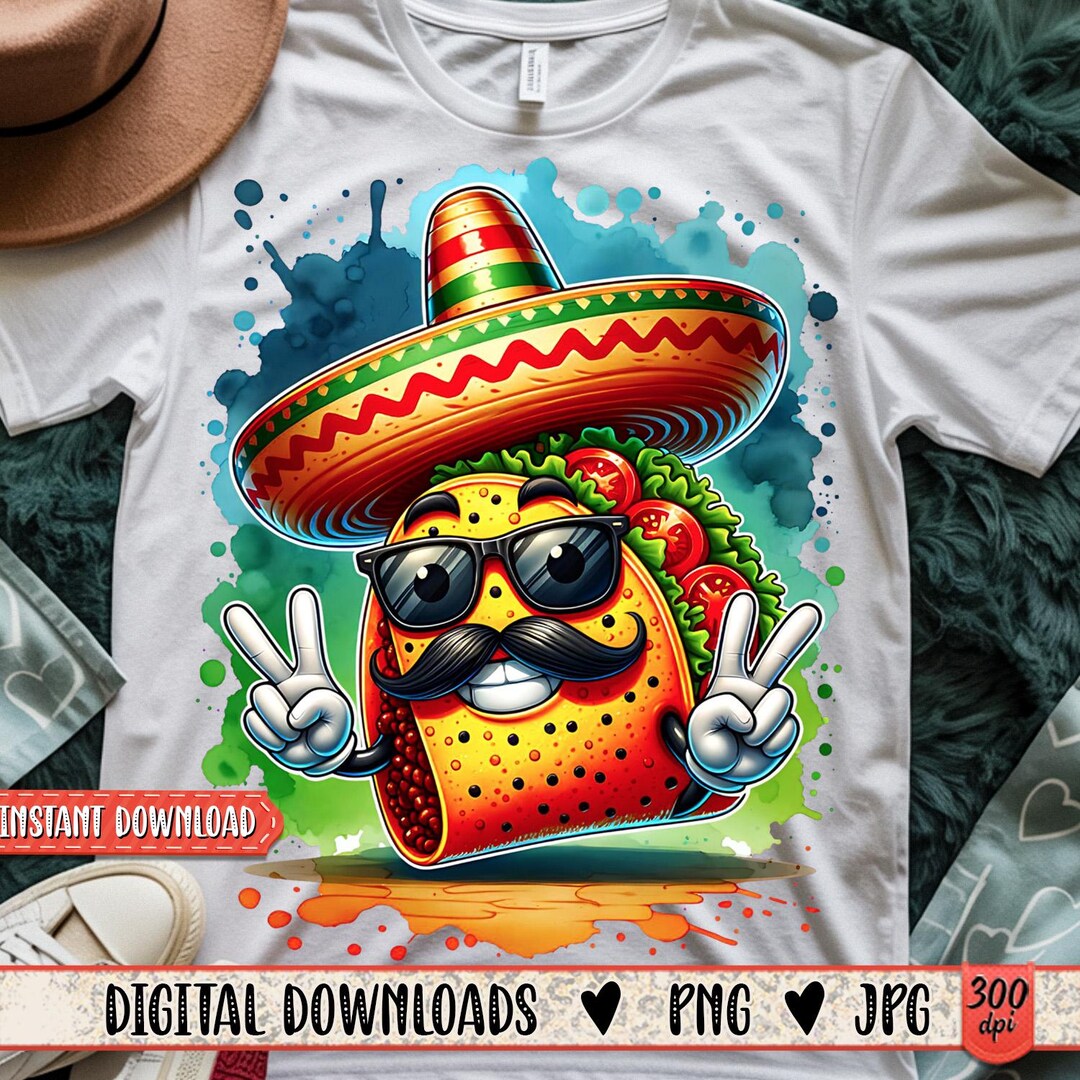 Funny Sombrero Taco Png | Funny Taco Png | Mexican Taco Png | Taco ...