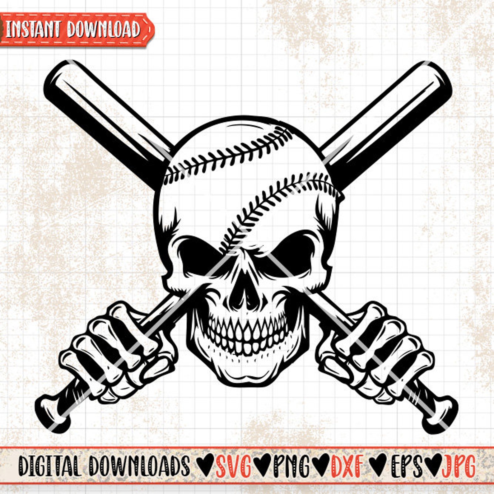 Baseball Skull Svg | Baseman Dad Cutfile | Pitcher Clipart | Batter Bat ...
