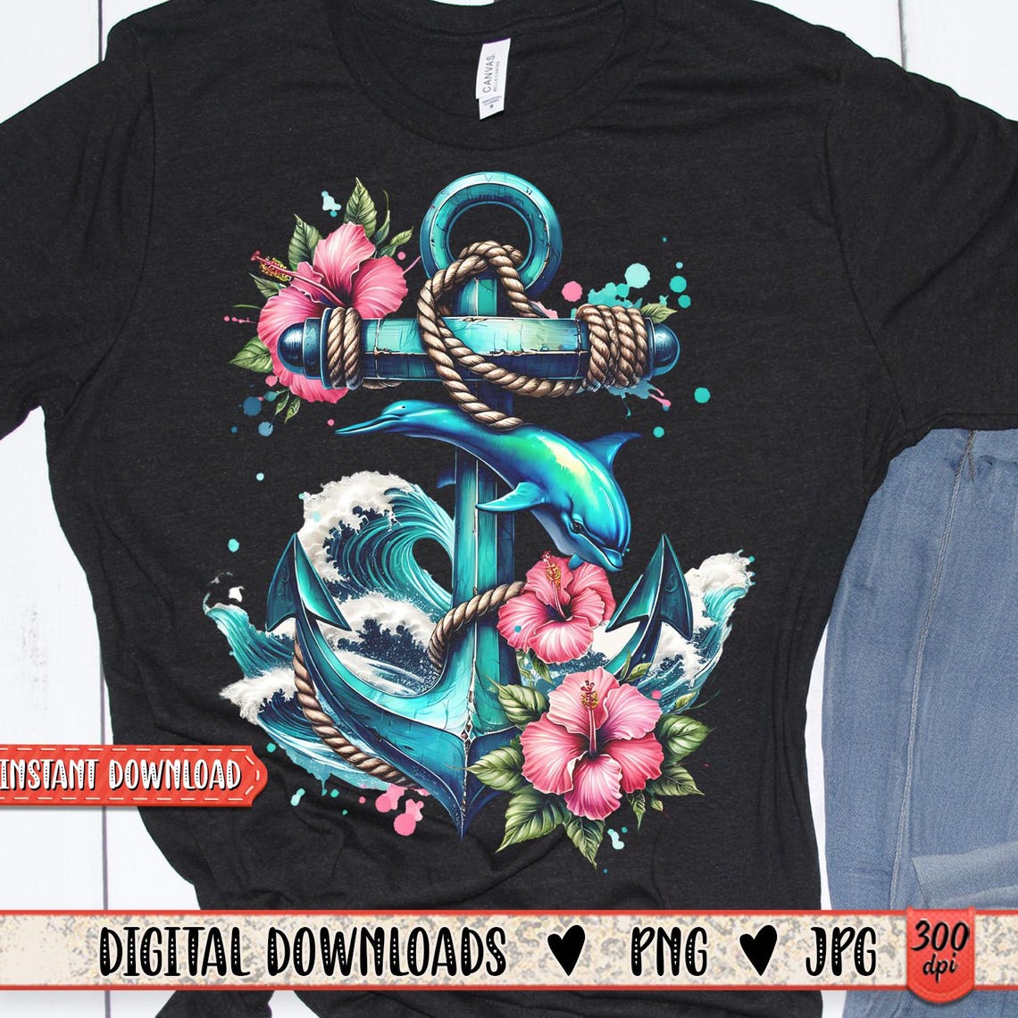 Floral Anchor Png | Preppy Ship Anchor Png | Anchor Png | Anchor With ...