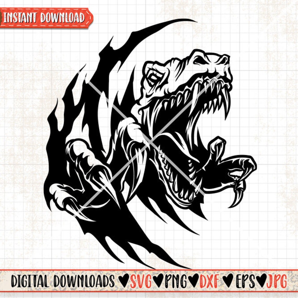 Raptor Dinosaur Scratch Claw Svg | Wild Dino Clipart | Trex Claws Dxf ...