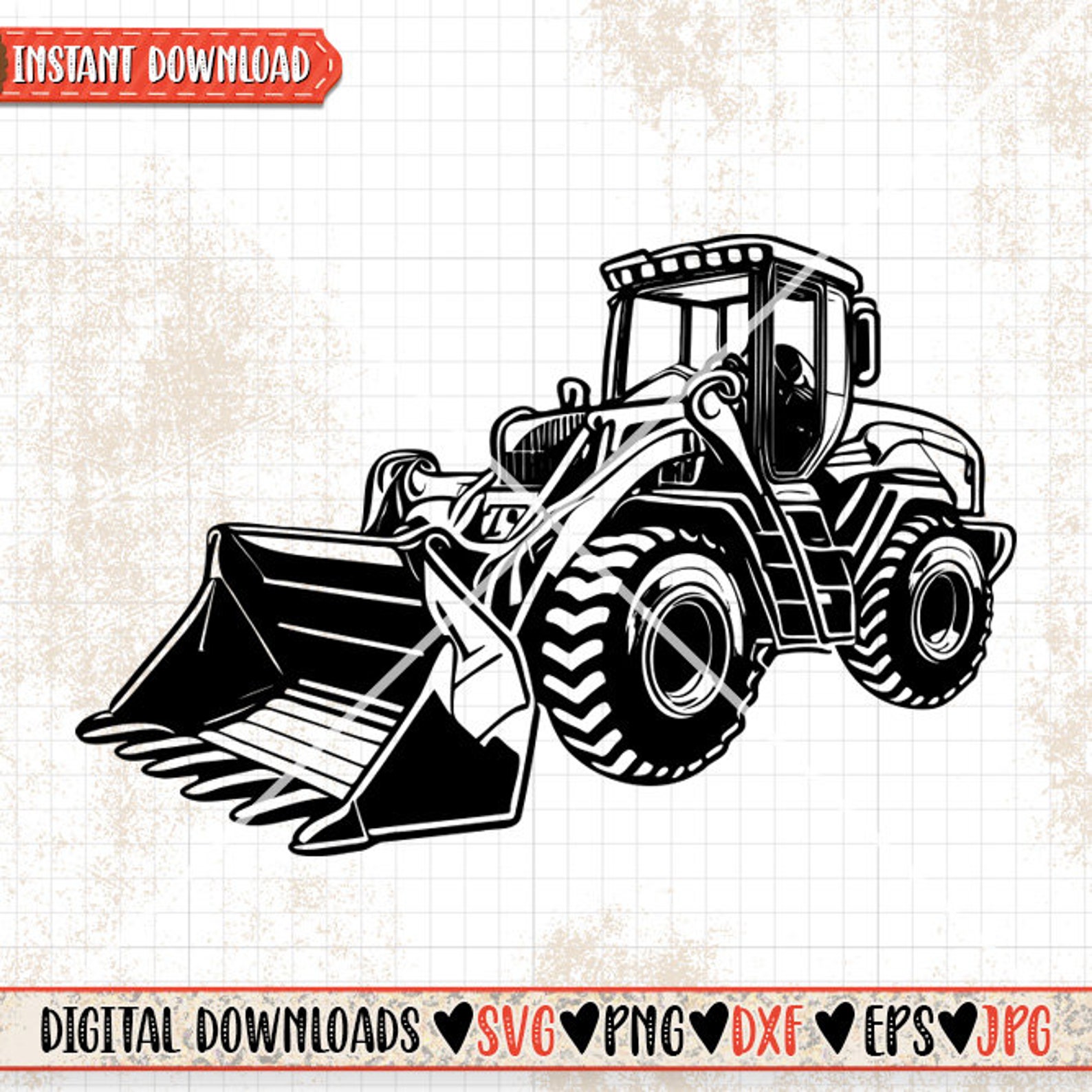 Wheel Loader Svg | Skilled Worker Cutfile | Heavy Equipment Clipart ...