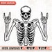 Skeleton Rock Hand Sign Svg | Hippie Skeletal System Clipart | Rocker Skull Cutfile | Rockstar ...