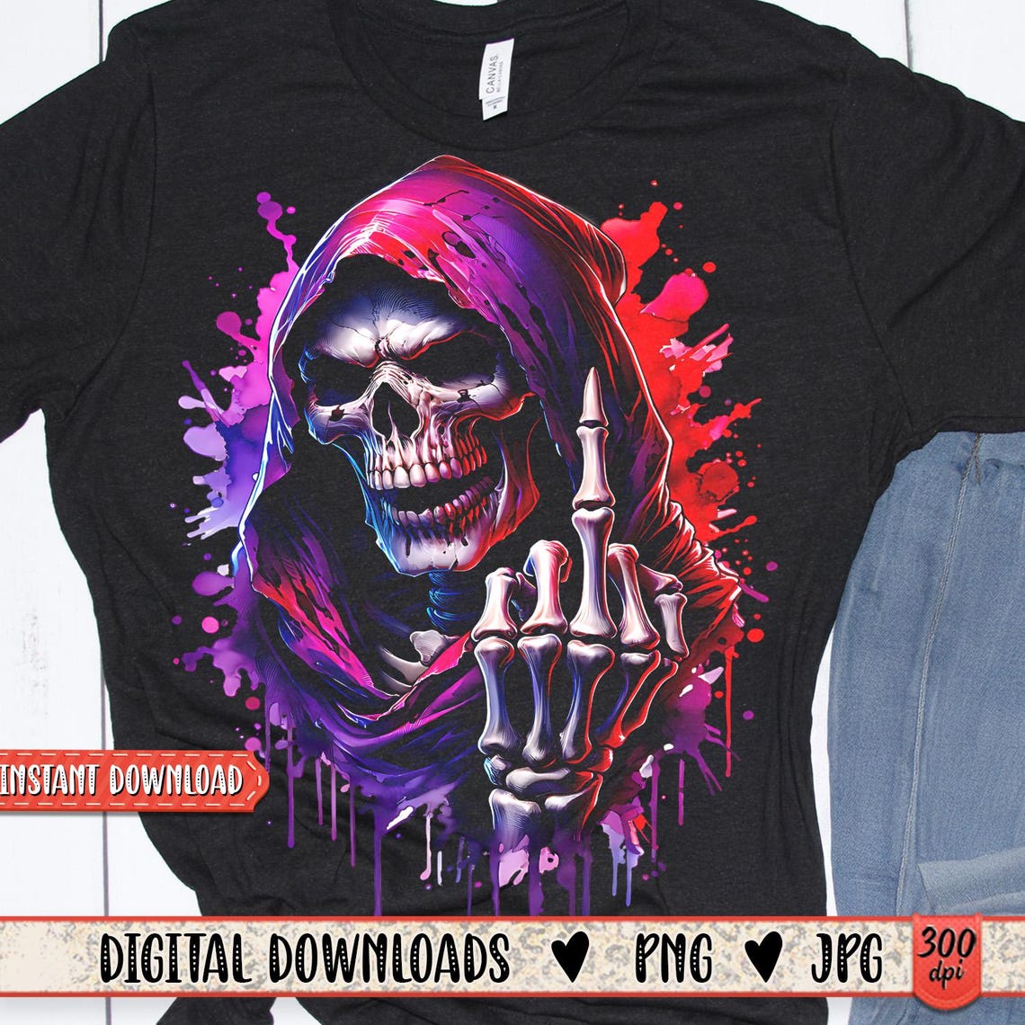 Grim Reaper Middle Finger Png | Scary Grim Reaper Png | Middle Finger ...