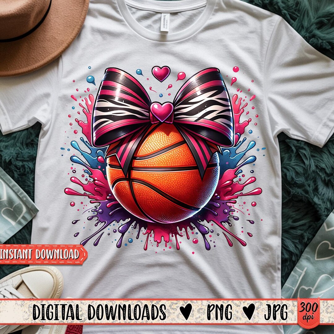 Coquette Basketball Bow Png | Basketball Zebra Print Bow Png ...