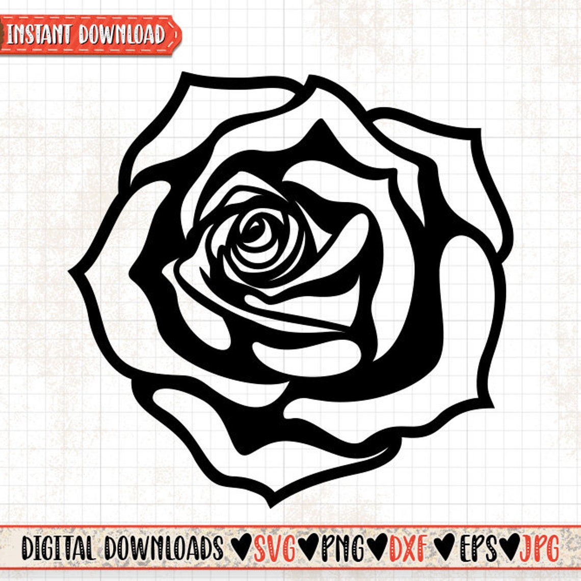 Rose Svg | Floral Clipart | Flower Stencil | Florist Mom Shirt Png ...