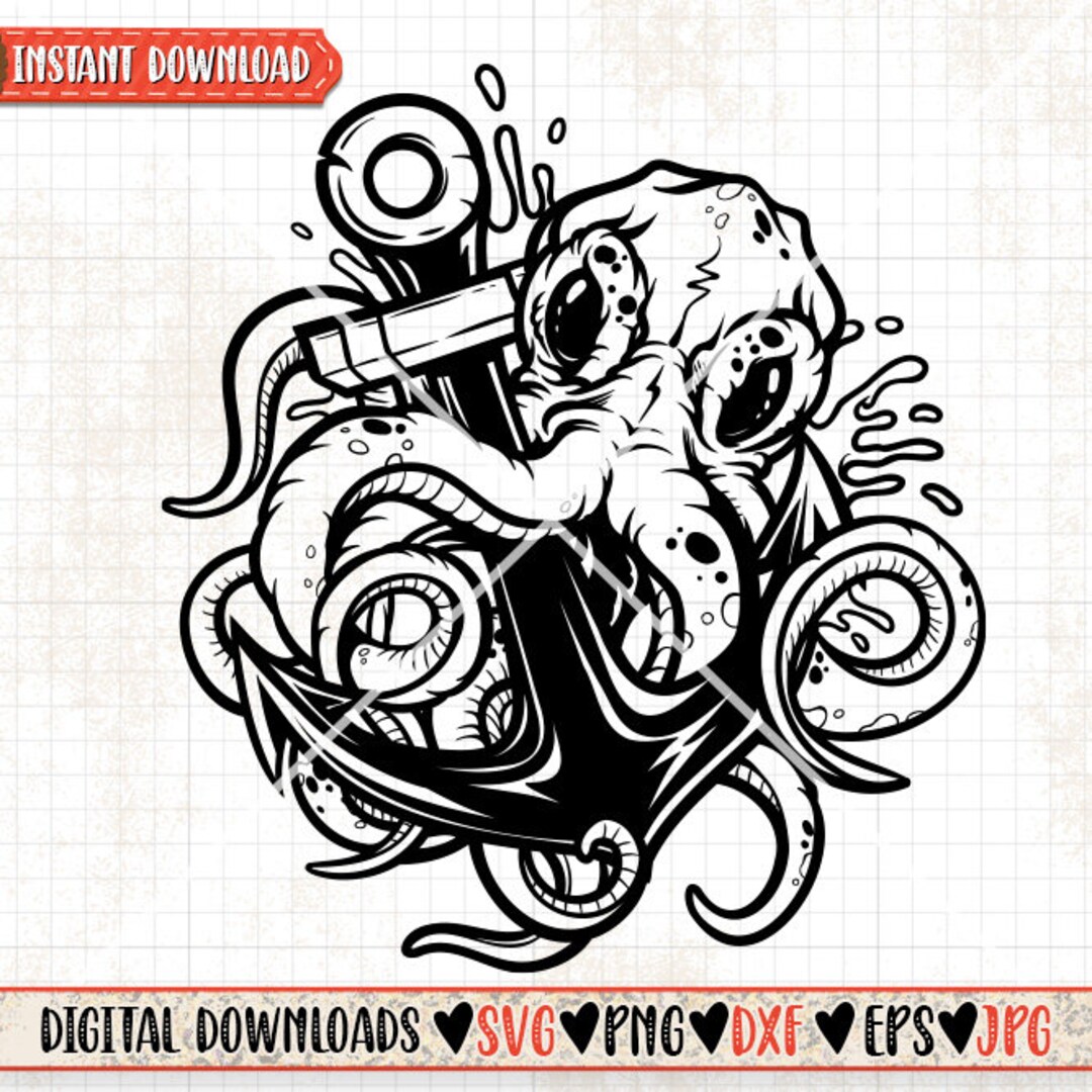 Octopus Svg | Sea Animal Clipart | Ocean Creature Cutfile | Tropical ...