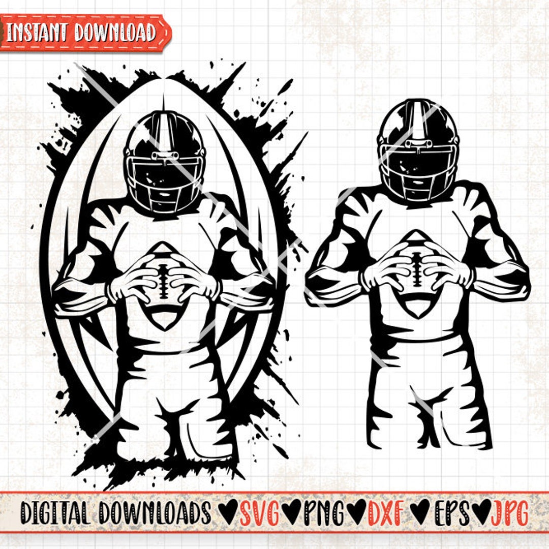 Football Svg | Game Day Clipart | Fullback Player Cutfile | Goalkeeper ...