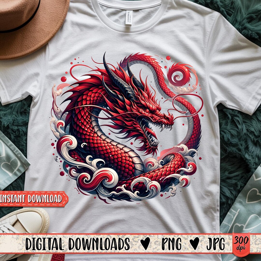 Long Red Dragon Png | Terrifying Red Dragon Png | Majestic Red Dragon ...