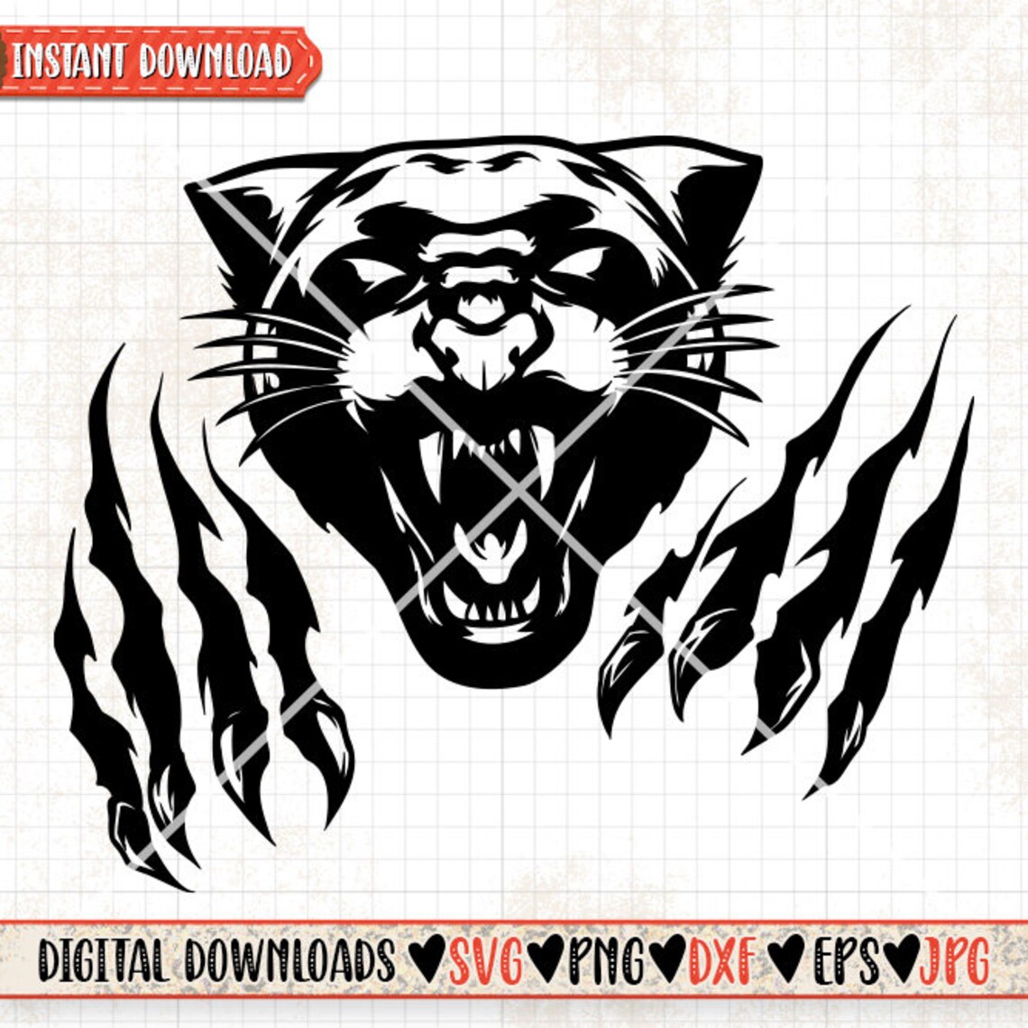 Panther Scratch Claw Svg | Angry Animal Clipart | Wild Big Cat Cutfile ...