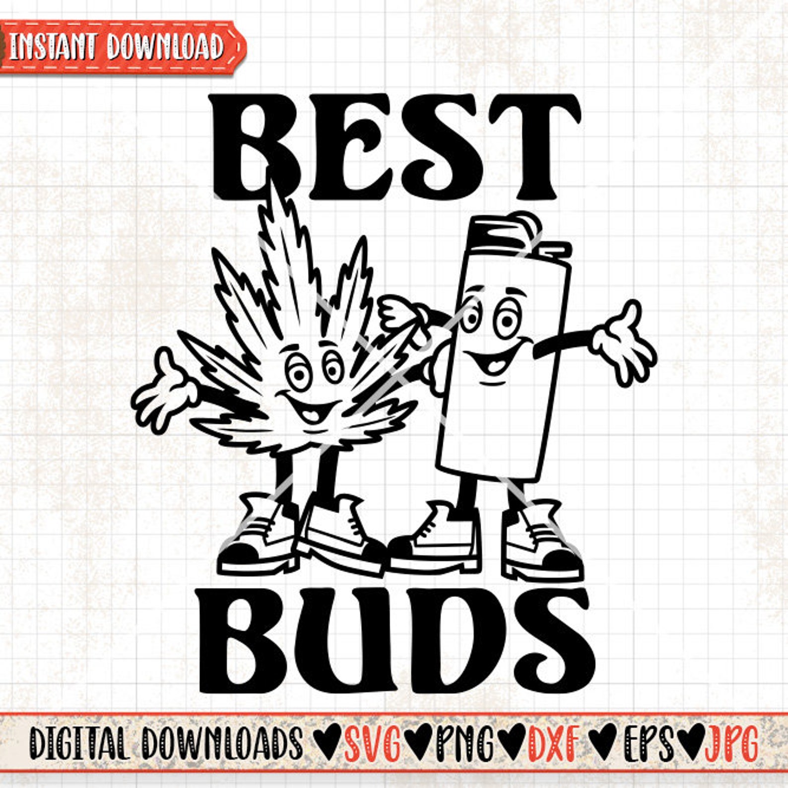 Best Buds Svg | Pop Culture Clipart | Weed and Lighter Cutfile ...