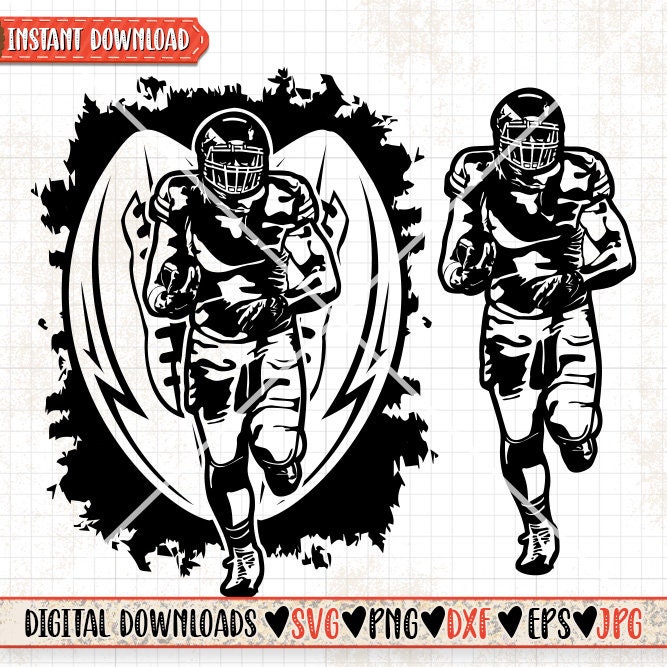 Football Svg | Quarterback Clipart | Fullback Player Cutfile ...
