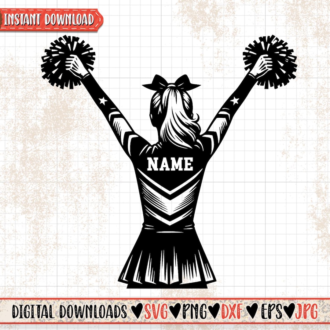 Cheer Leader Svg | Football Cheer Cutfile | Cheer Dance Clipart ...