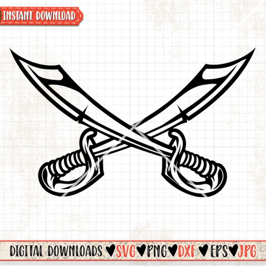 Pirate Sword Svg | Knife Clipart | Warrior Weapon Cutfile | Fencing ...