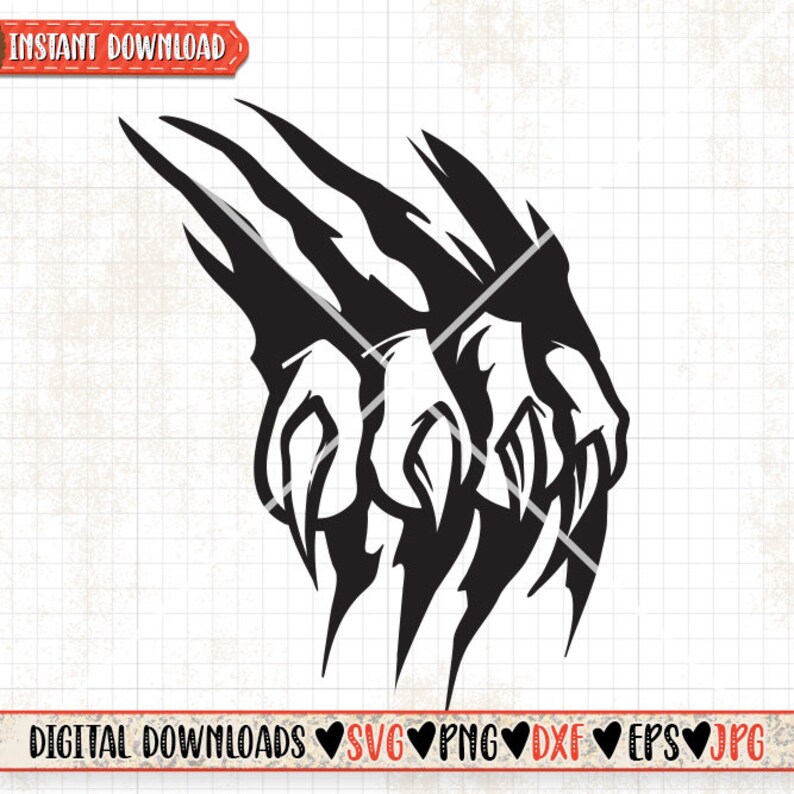 Scratch Claw Svg | Dinosaur Hands Clipart | Monster Shirt Png | Beast ...