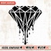 Diamond Dripping Svg | Jewelry Clipart | Melting Stone Cutfile | Melt ...