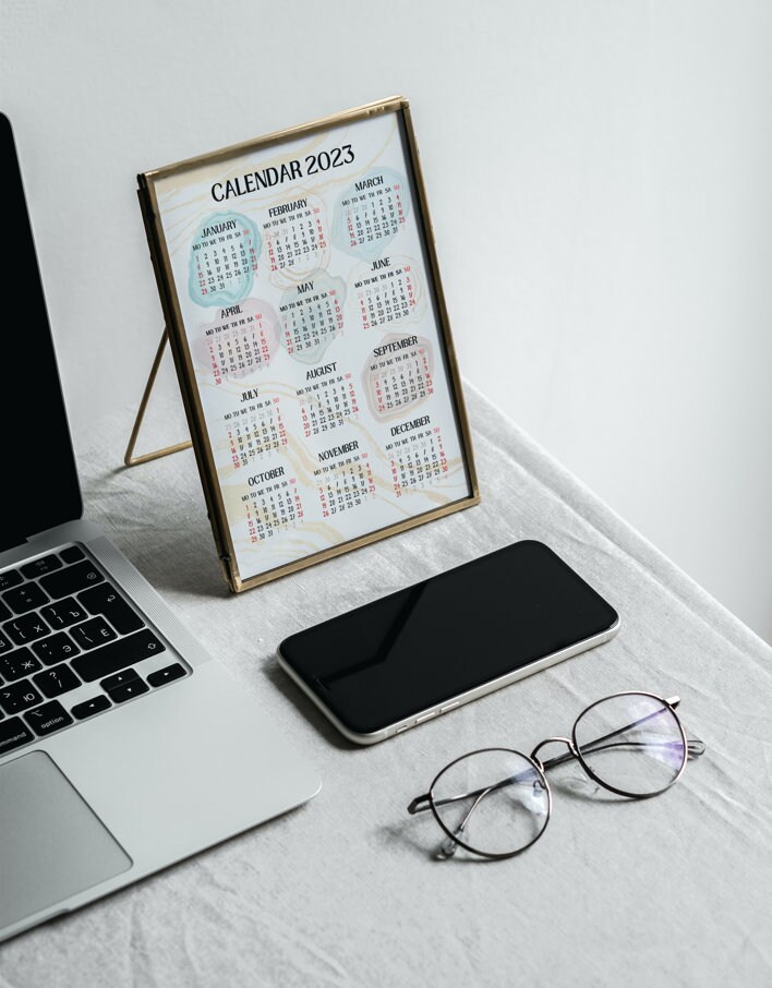 Rock Yearly Calendar 2023 Printable, Yearly Calendar, New Years ...