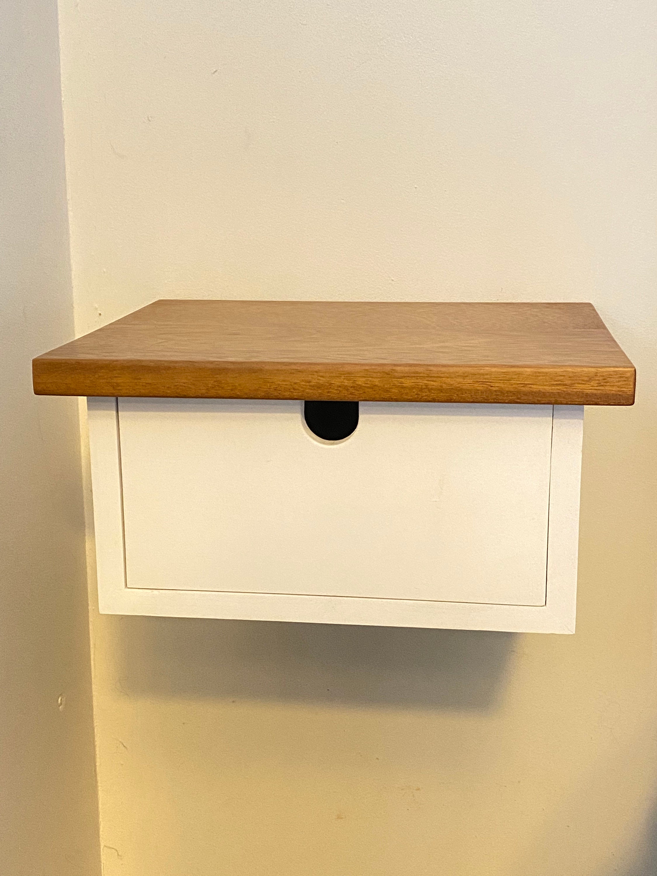 Floating Bed Side Table With Drawer - Etsy