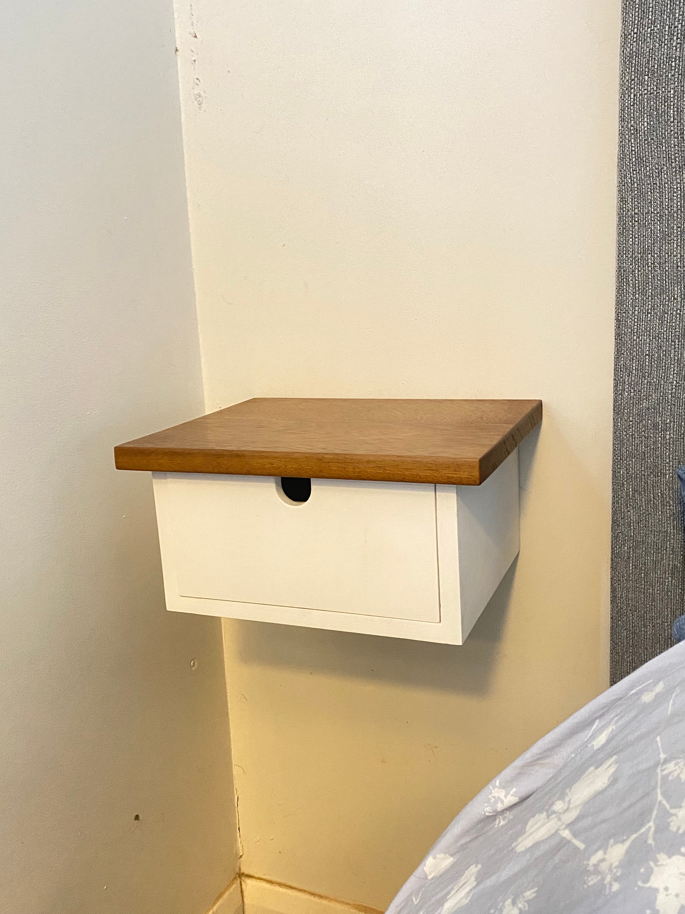 Floating Bed Side Table With Drawer - Etsy