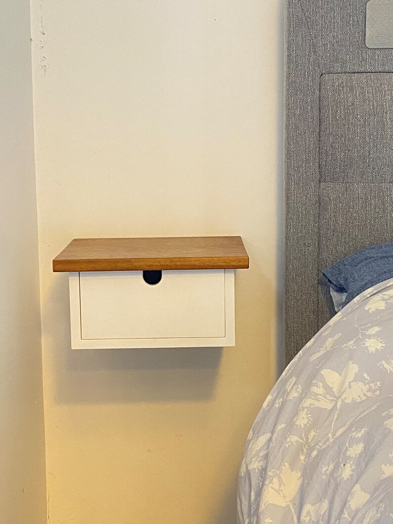 Floating Bed Side Table With Drawer - Etsy