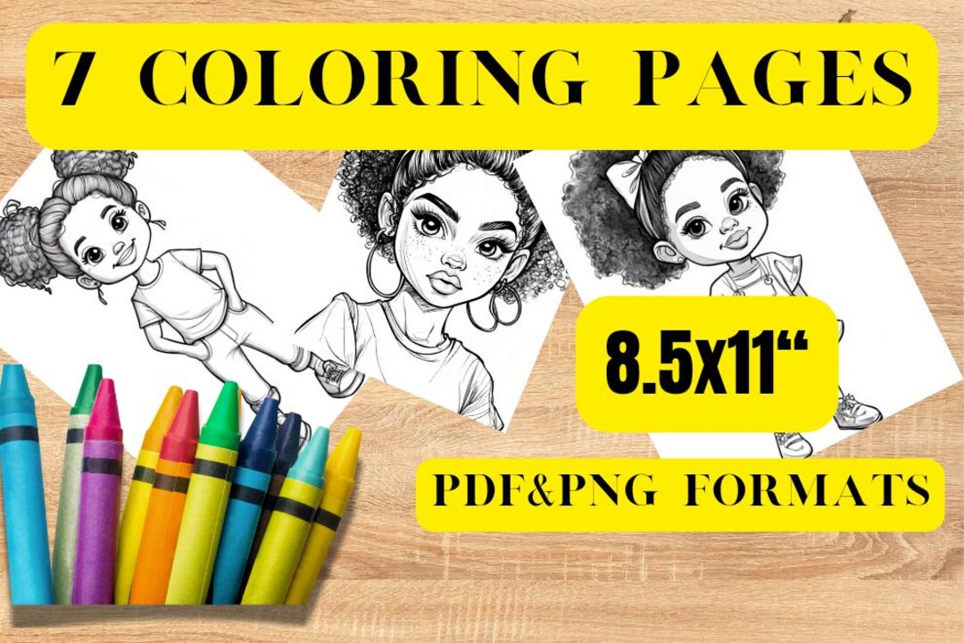 Black Girl Magic Coloring Pages PNG & PDF Downloads - Etsy