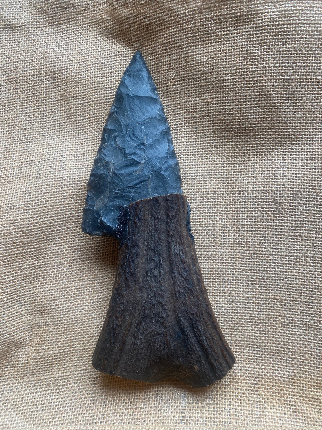 Flint Dagger With Antler Handle - Etsy