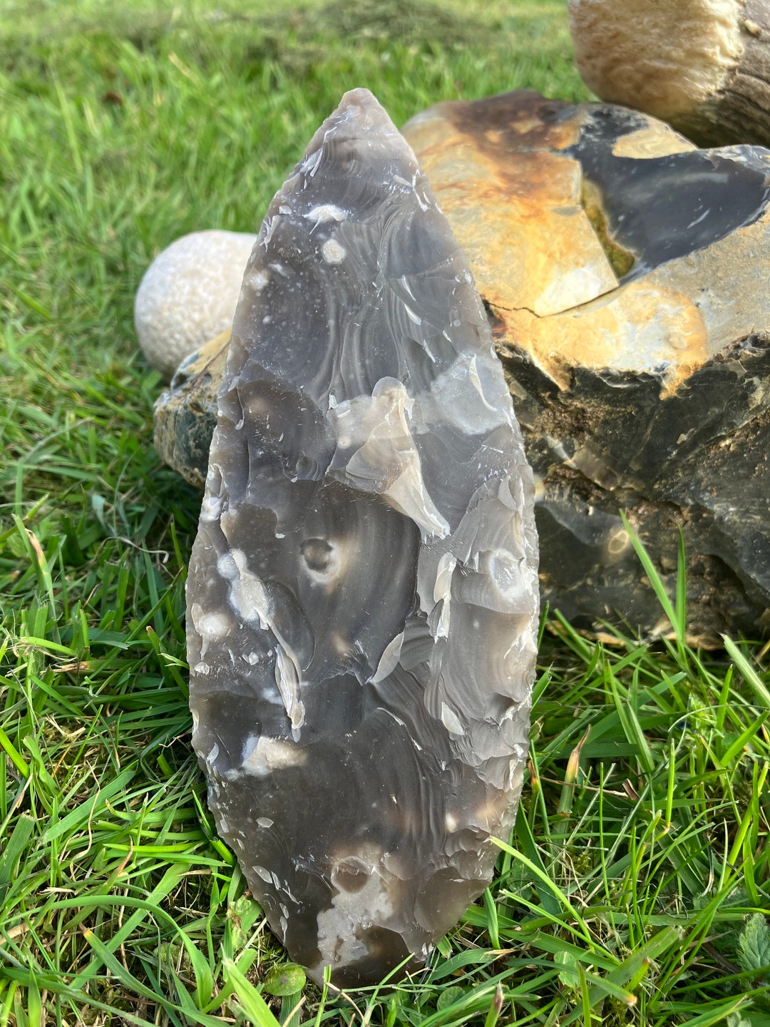 Flint Spearhead (solutrean Laurel Leaf) - Etsy