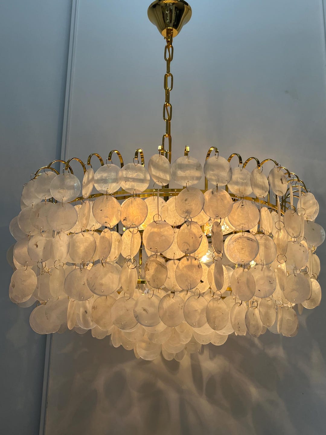 4 Available! XL Size Capiz Vintage Shell Pendant Lamps - Etsy