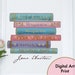 Jane Austen Wall Art, Book Stack Art Print, Printable Wall Art, Jane ...