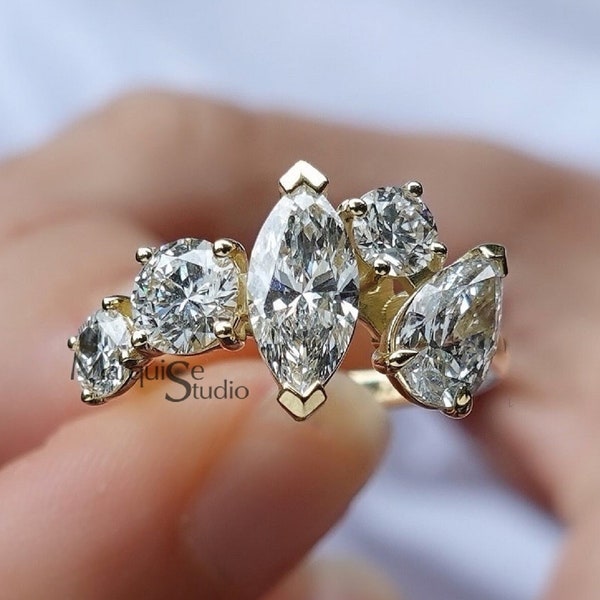 Multi Diamond Ring - Etsy