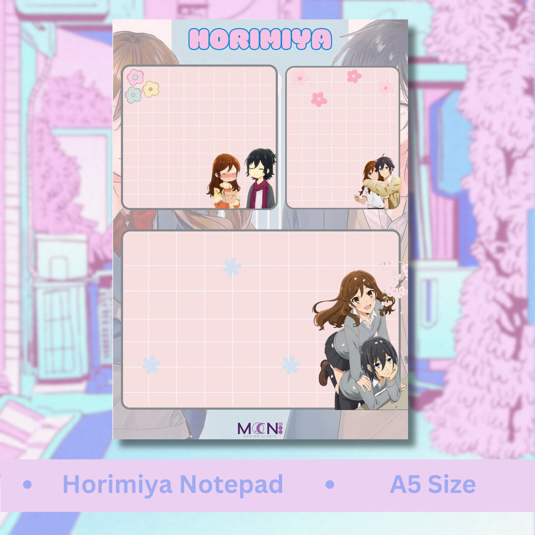 Horimiya Notepad Anime Notepad Horimiya & Miya Notepad Kawaii Themed ...