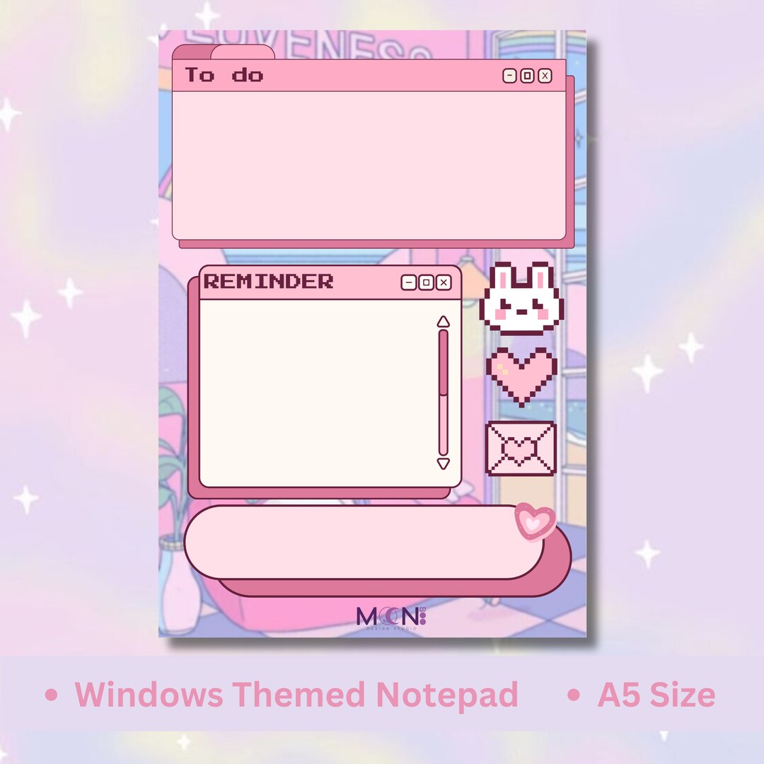 Kawaii Notepads Windows Notepad Japanese Notepad Daily Planner to Do A5 ...