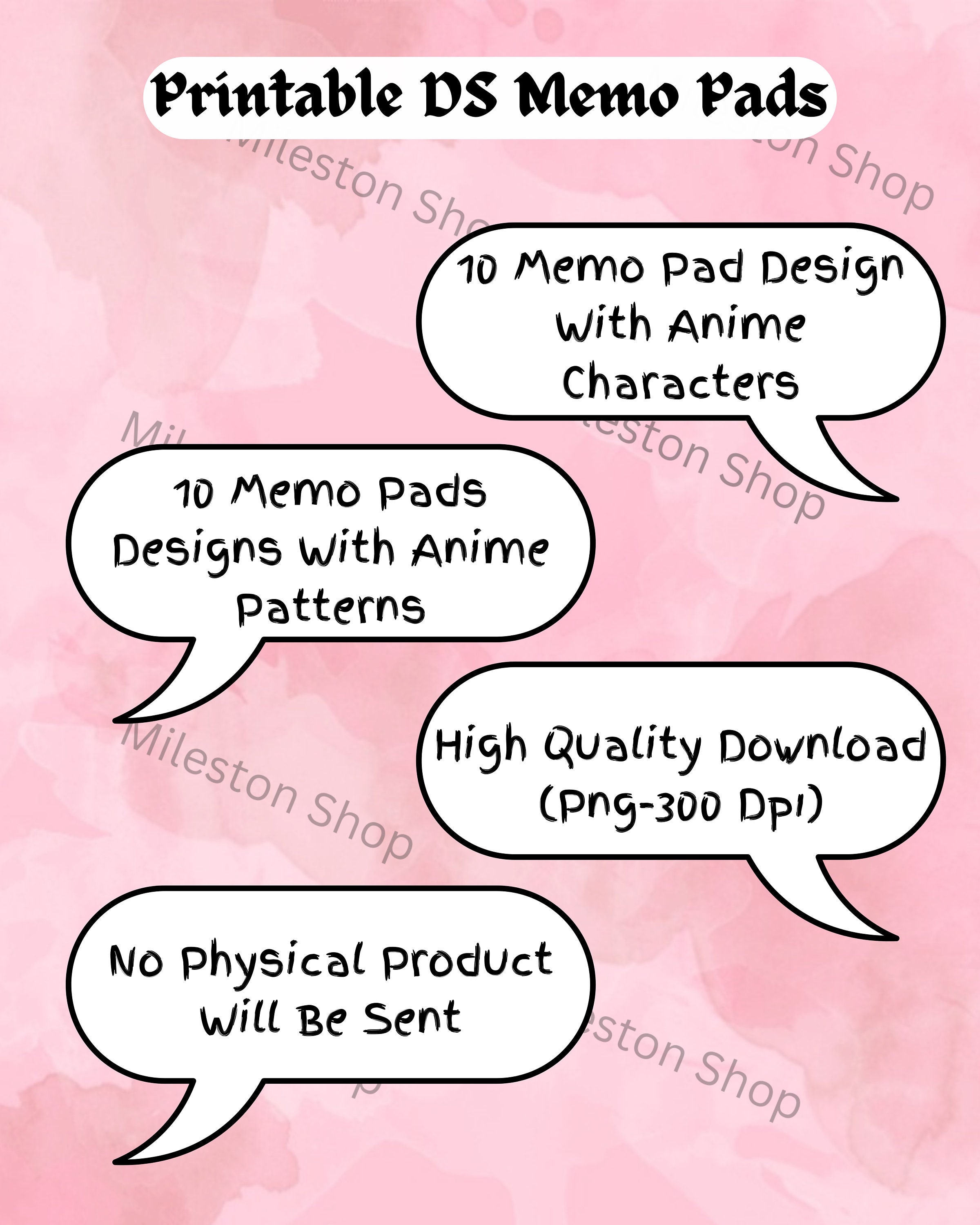 Blocs de notas imprimibles de personajes de Anime Chibi, Bloc de notas ...