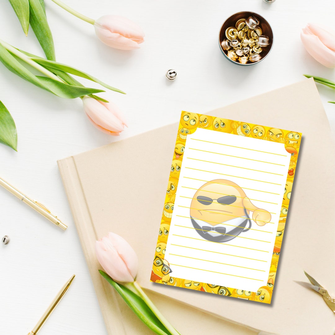 Notepad and Sticker Emoji Stickers Emoji Notepad Goodnotes Sticker ...