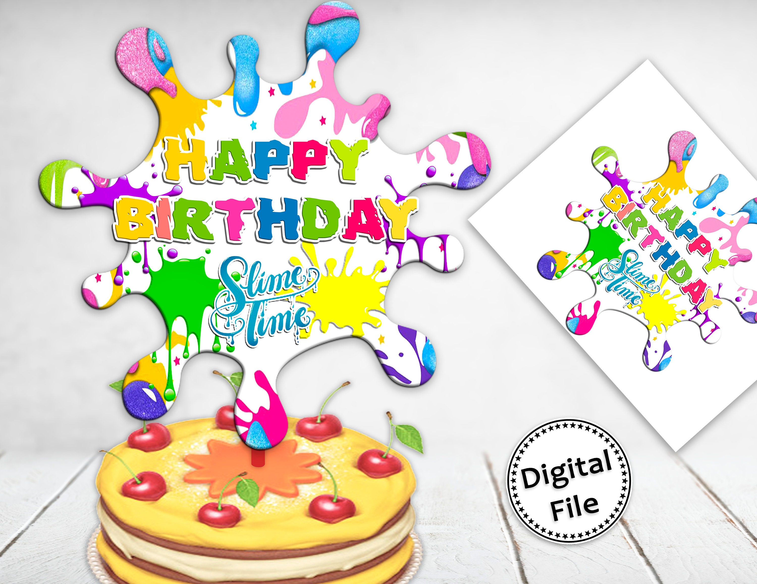 Slime Party Kit Digital Slime Birthday Party Slime Party - Etsy Canada