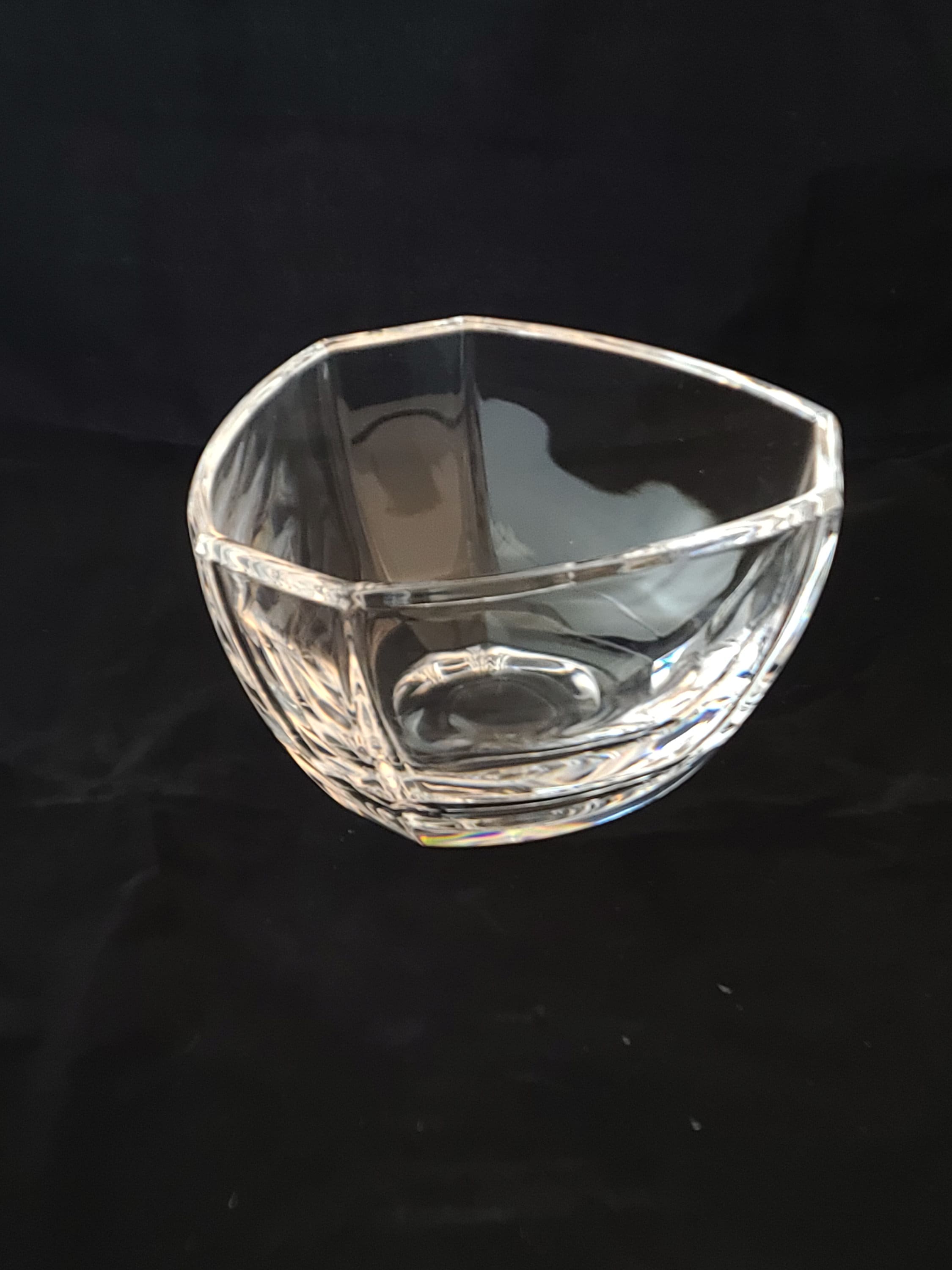 Tiffany & Co. Crystal Round Six-panel Bowl - Etsy